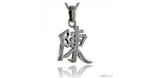 Sterling Silver Chinese Character for CHENG Family Name Charm, 1 1/16 ...
