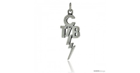 Sterling Silver Elvis's Motto take Care of Business TCB Charm, 1 1/4 in ...
